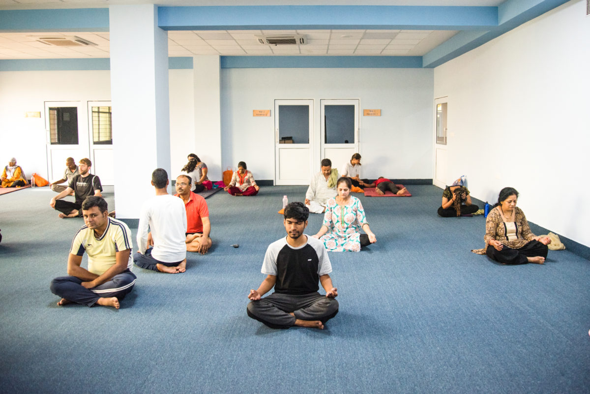 Yoga classes at the headquarters of Patanjali, Baba Ramdev's business ...